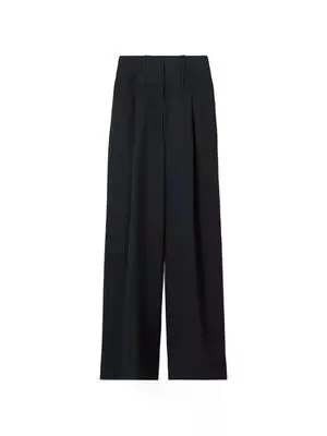 Claudie Pierlot Pinstriped Pleated Trousers - Blue
