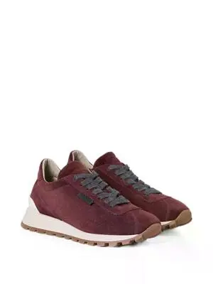 Brunello Cucinelli Suede Runners With Monili Decoration