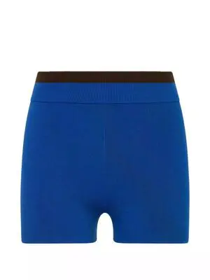 The Upside Ribbed-knit Shorts - Blue