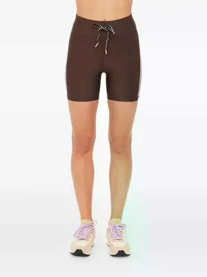 The Upside Oxford Side-stripe Shorts - Brown