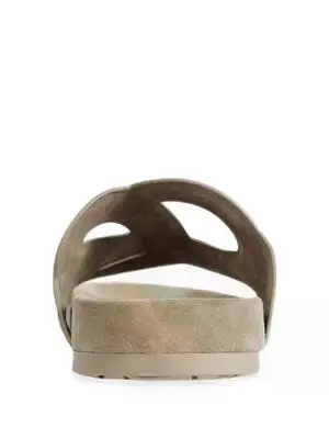 Loewe Ease Monogram Suede Sandals
