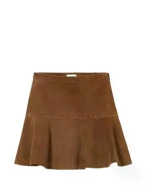 Claudie Pierlot Suede Wrap Skirt - Brown