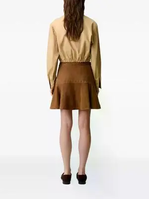 Claudie Pierlot Suede Wrap Skirt