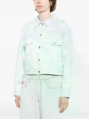 AGNES B. Floral Print Cotton Jacket