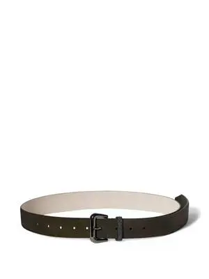 Brunello Cucinelli Suede Belt With Monili Embellished Buckle - Grey