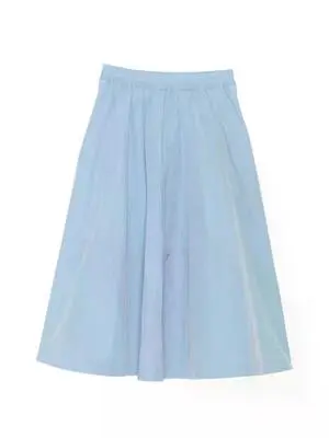 AGNES B. Ribstop Midi Skirt - Blue