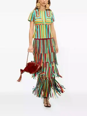 SIMONMILLER Za Za Fringe-trimmed Maxi Skirt