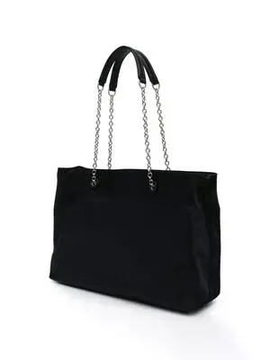 AGNES B. Chain-link Logo-plaque Tote Bag