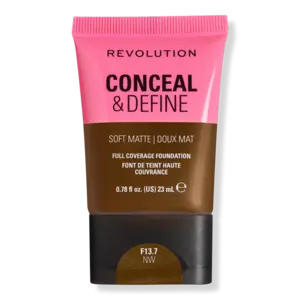 REVOLUTION BEAUTY Conceal & Define Soft Matte Full Coverage Foundation F13.7nw