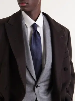 TOM FORD 7cm Prince Of Wales Checked Silk-jacquard Neck Tie