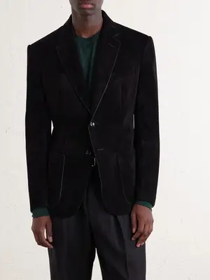 TOM FORD Panelled Suede Blazer