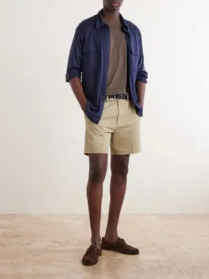 TOM FORD Straight-leg Cotton-blend Twill Shorts