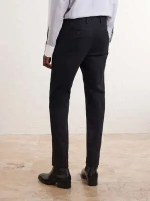 TOM FORD Tapered Cotton-blend Twill Trousers