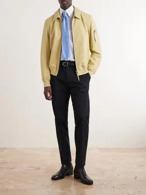 TOM FORD Tapered Cotton-blend Twill Trousers