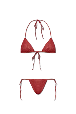 Oseree Two-piece Swimsuit With Lurex Thread - Red