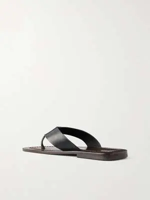 THE ROW Dan Leather Flip Flops