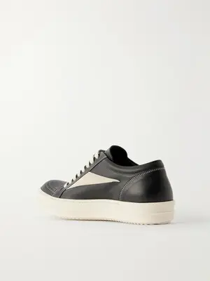 Rick Owens Suede-trimmed Leather And Rubber Sneakers