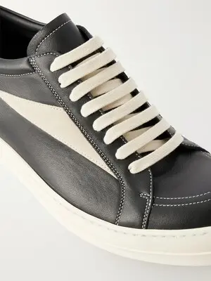 Rick Owens Suede-trimmed Leather And Rubber Sneakers