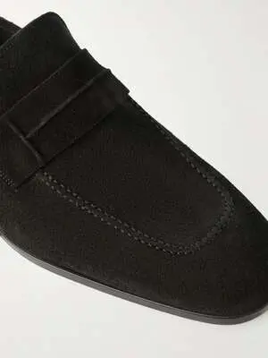 TOM FORD Sean Suede Penny Loafers