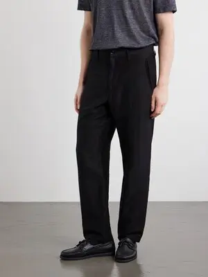 Rag & Bone Evan Straight-leg Wool And Linen-blend Trousers