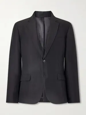 Rag & Bone Skeleton Wool And Linen-blend Suit Jacket - Black