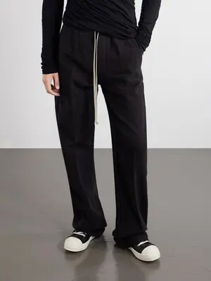 Rick Owens Ramones Full-grain Leather And Rubber Sneakers - Black