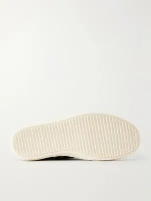 Rick Owens Ramones Full-grain Leather And Rubber Sneakers - Black
