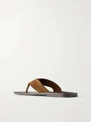 THE ROW Dan Suede Flip Flops