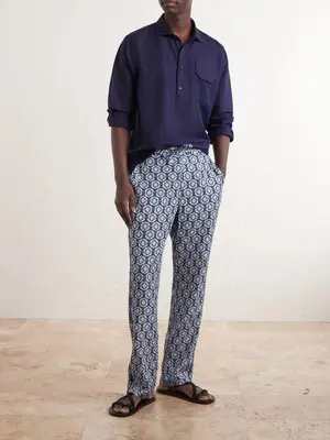Orlebar Brown Cesare Linen And Cotton-blend Shirt - Blue
