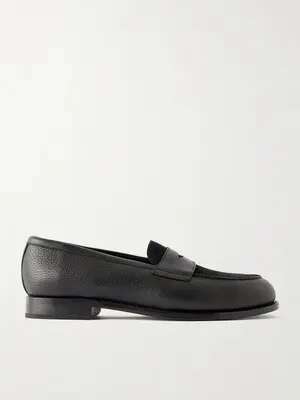 MORJAS The Penny Loafer Leather Flats - Black