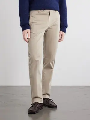 Massimo Alba Winch Straight-leg Cotton-blend Twill Trousers