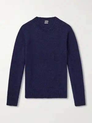 Massimo Alba Bruce Alpaca-blend Crewneck Sweatshirt - Blue