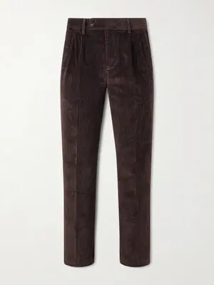 Massimo Alba Straight-leg Corduroy Trousers - Brown