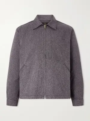FULLCOUNT Mock Twist Denim Zip-up Jacket - Gray