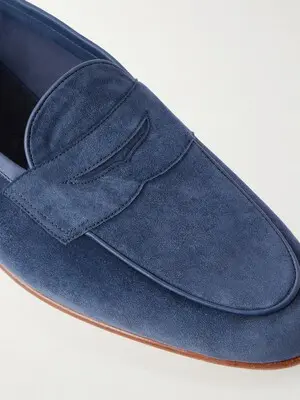 EDWARD GREEN Polperro Suede Penny Loafers