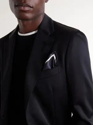 LARDINI Wool Gabardine Suit Jacket