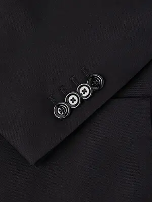LARDINI Wool Gabardine Suit Jacket