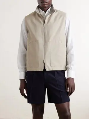 LARDINI Cotton-blend Gilet