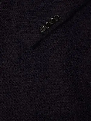 LARDINI Honeycomb-knit Wool Blazer