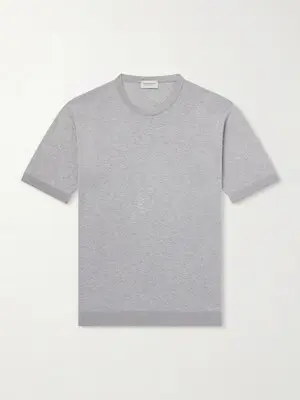 John Smedley Torin Ss Cotton-knitted T-shirt - Gray