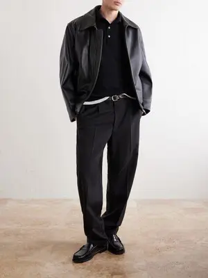 LARDINI Virgin Wool Polo Sweater