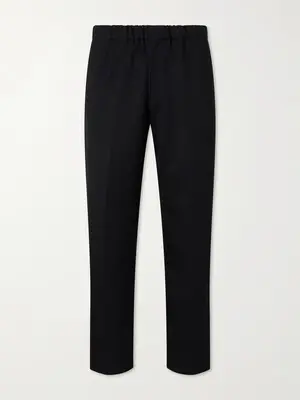 LARDINI Mid-rise Straight-leg Wool-twill Suit Trousers - Black