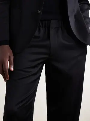 LARDINI Mid-rise Straight-leg Wool-twill Suit Trousers