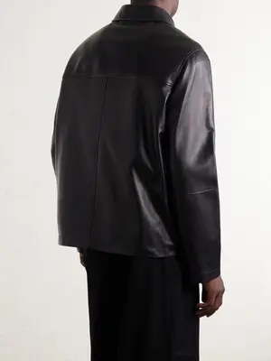 Loewe Nappa Leather Workwear Jacket - Black