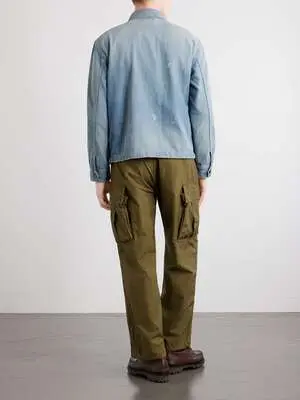 FULLCOUNT Distressed Denim Zip-up Jacket