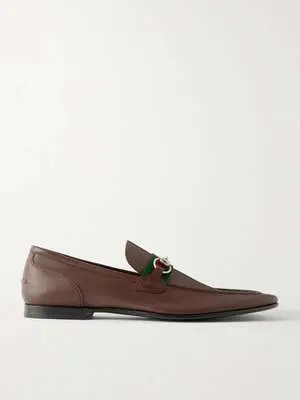 Gucci Horsebit-embellished Leather Loafers - Brown