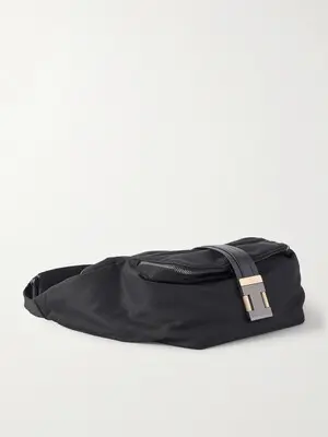 CHRISTIAN LOUBOUTIN Nox Leather-trimmed Nylon Belt Bag - Black