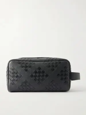 Bottega Veneta Intrecciato Leather Pouch - Black