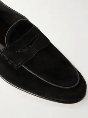 EDWARD GREEN Polperro Suede Penny Loafers
