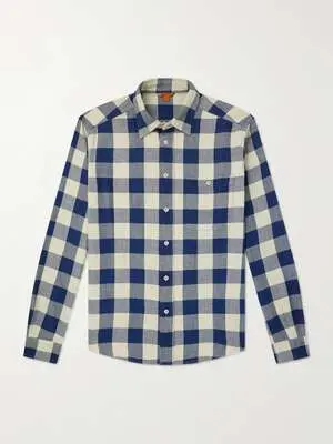 Barena Venezia Checked Cotton-twill Shirt - Navy